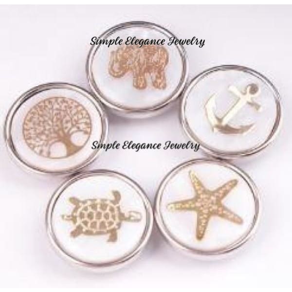 Simple Elegance Jewelry - 18mm Gold Printed Snap Buttons